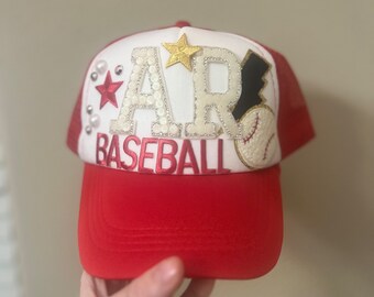Red White & Woo Arkansas Razorback Trucker Hat - Etsy