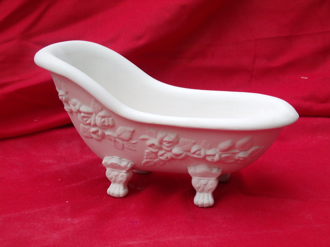 Bath Tub With Roses Soap Dish - Etsy