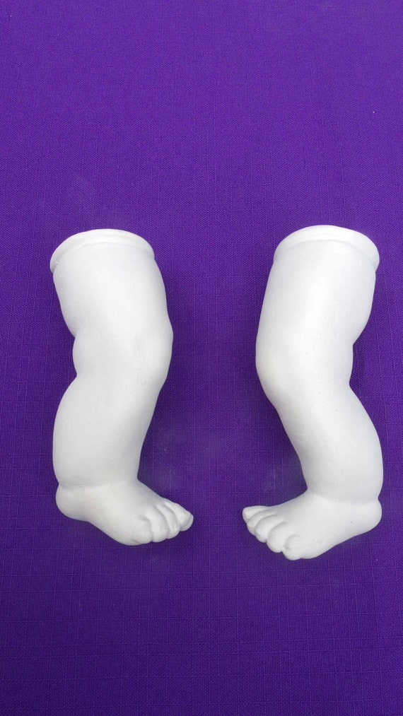 Ceramic Bisque Baby Doll Legs Cloth Body s-619 | Etsy