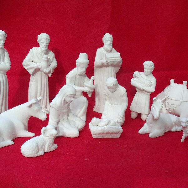 Ready to Paint Ceramic Nativity - Etsy