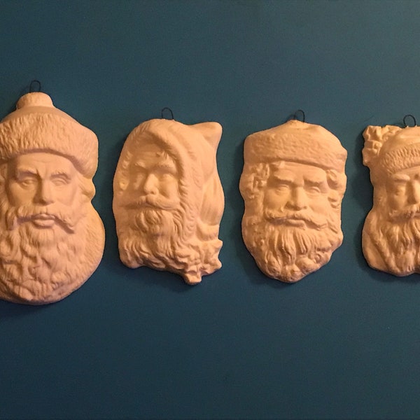 Santa Head Ornament - Etsy