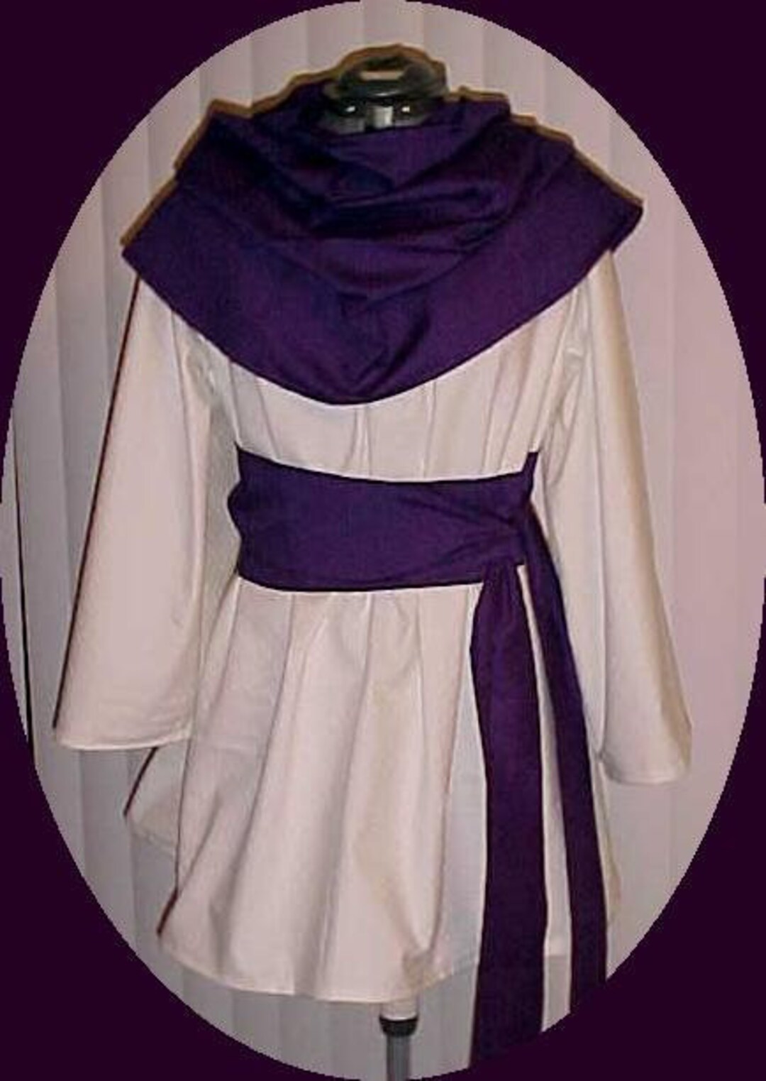 Renaissance Tunic LARP SCA Lg/xl White With Purple - Etsy