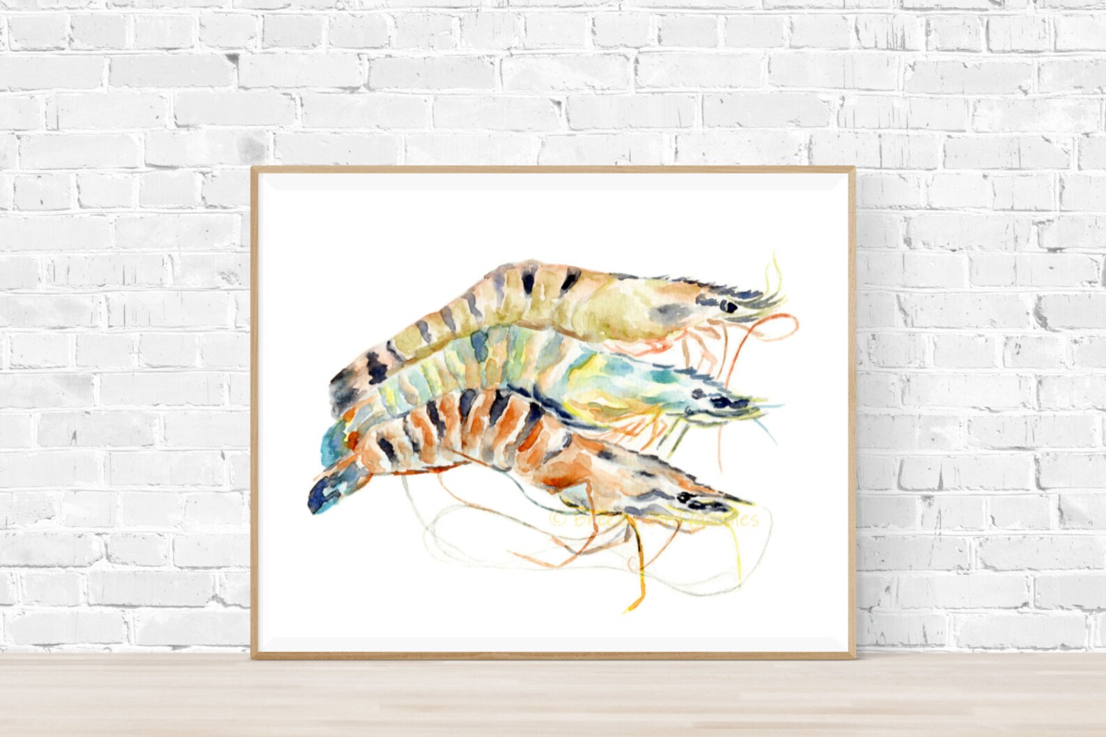 Tiger Prawns Print Seafood Print Shrimp Decor Shrimp - Etsy