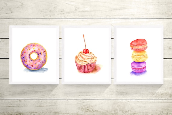 Food Prints Food Gifts Prints Wall Art Prints Set Set of 3 | Etsy