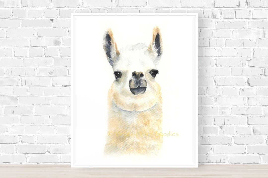 Llama Print, Llama Gifts, Farm Animal Print, Farm Animal Wall Art ...