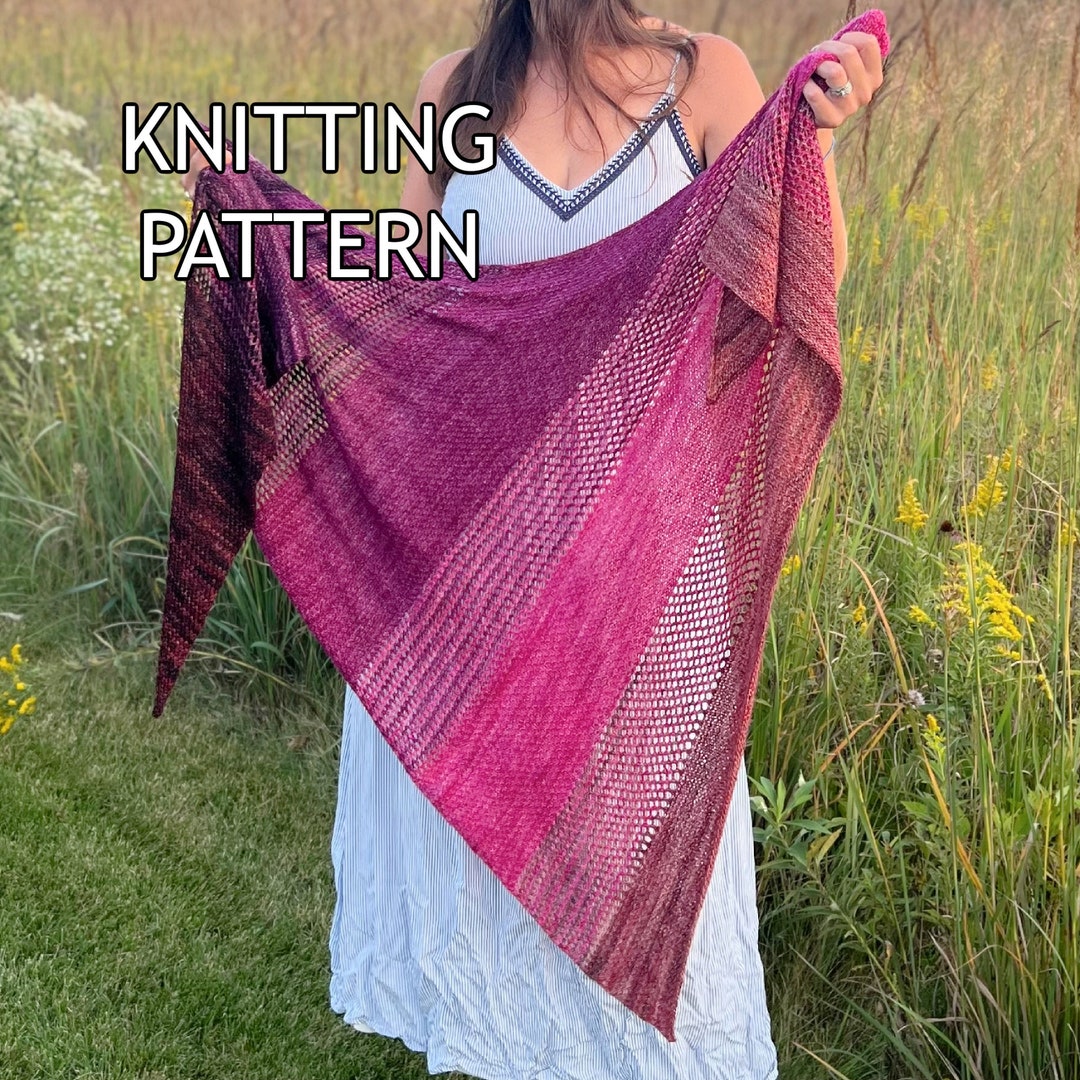Shawl in Reverse KNITTING PATTERN - Etsy