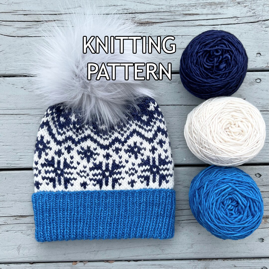Suzy Snowflake Beanie KNITTING PATTERN - Etsy