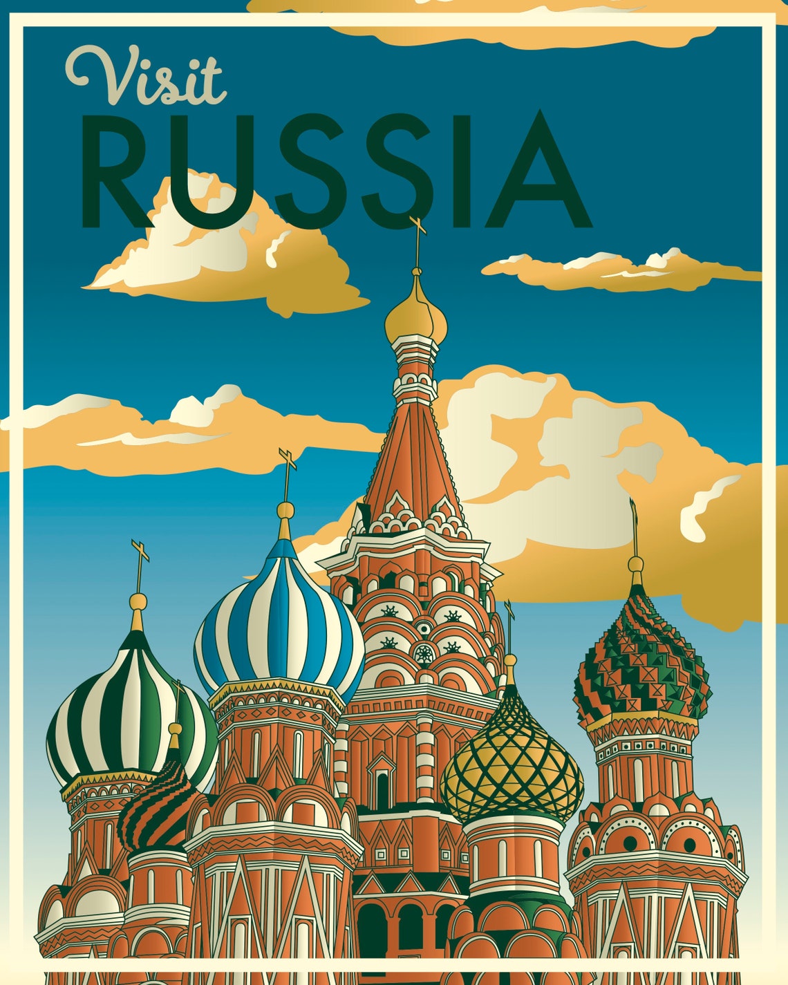 Russia Travel Poster | Etsy