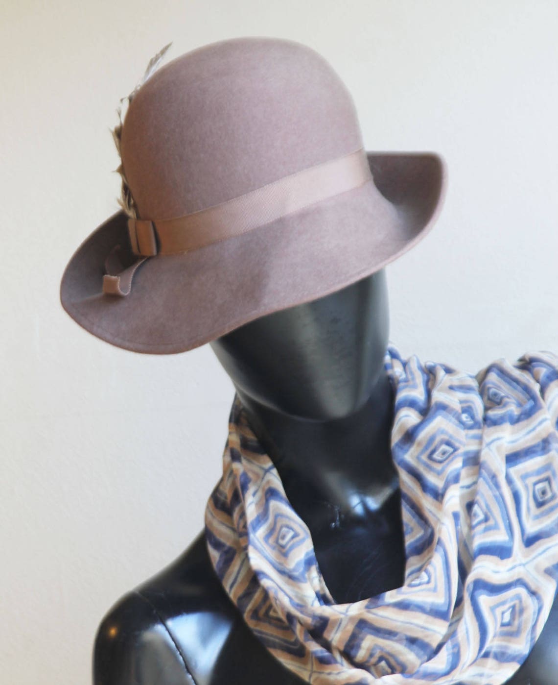 Vintage Geo. Bollman Doeskin Wool Felt Brown Fedota Hat With | Etsy