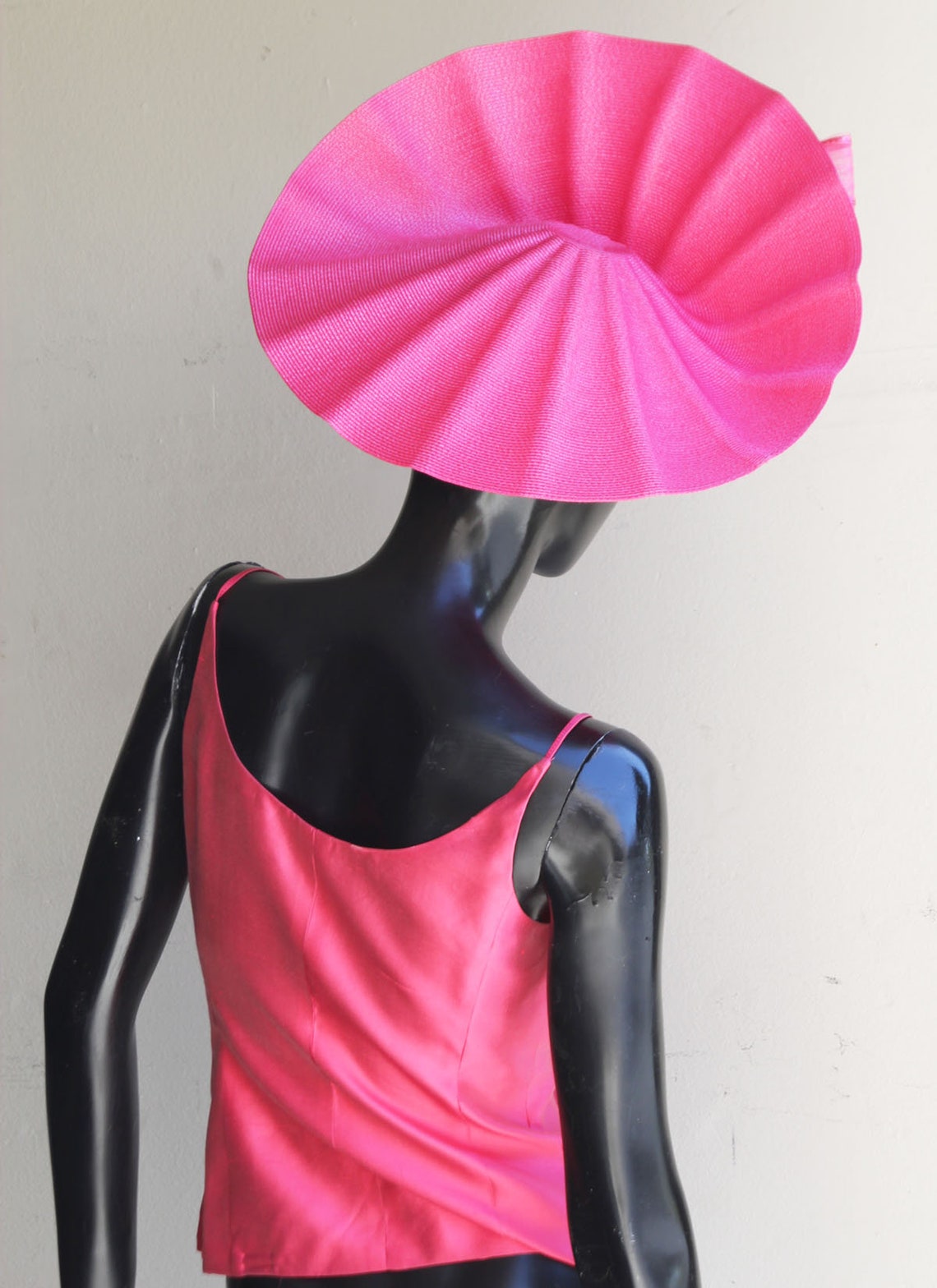 Vintage 80s Shell-inspired Hot Pink Church /derby Hat With | Etsy