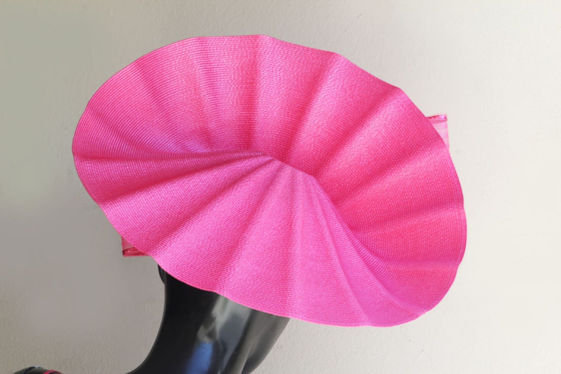 Vintage 80s Shell-inspired Hot Pink Church /derby Hat With | Etsy
