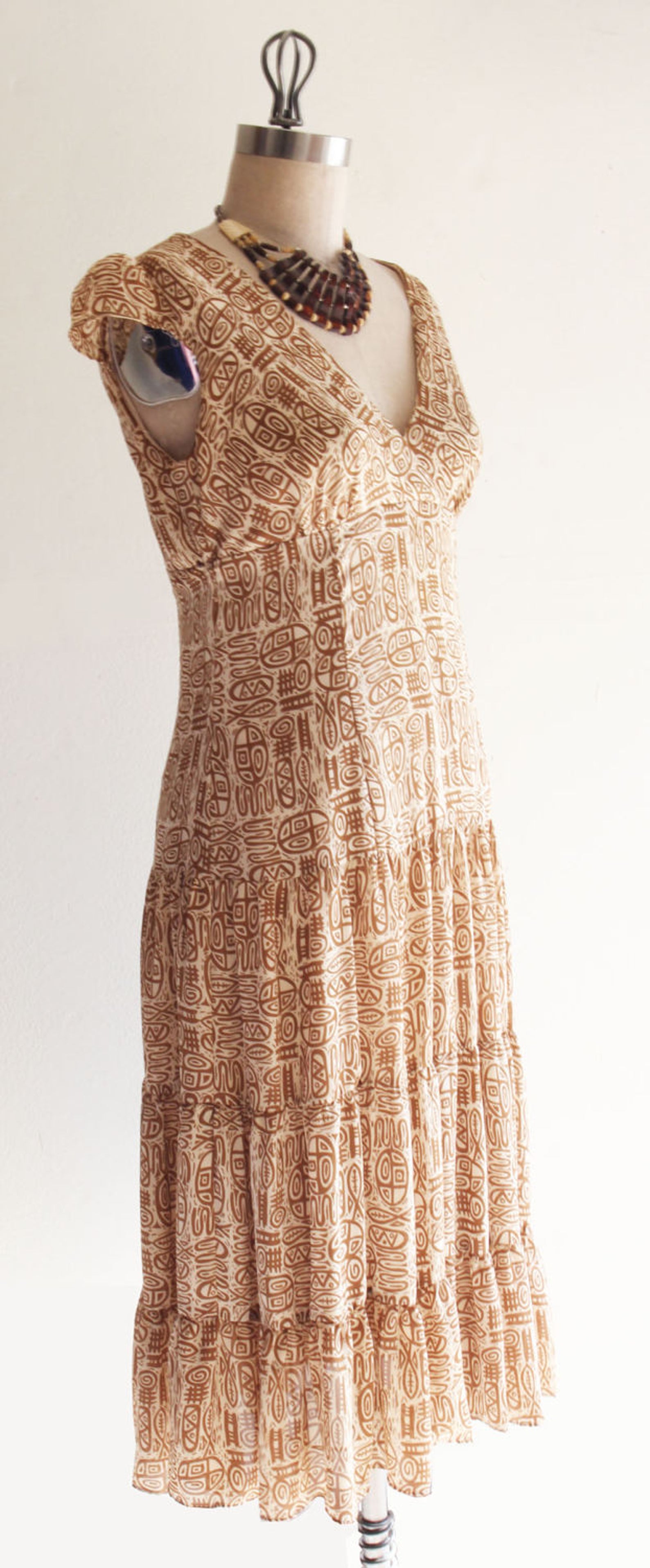 Vintage 90s Tribal Print Dress by Tracy Ewing Size: 6 - Etsy