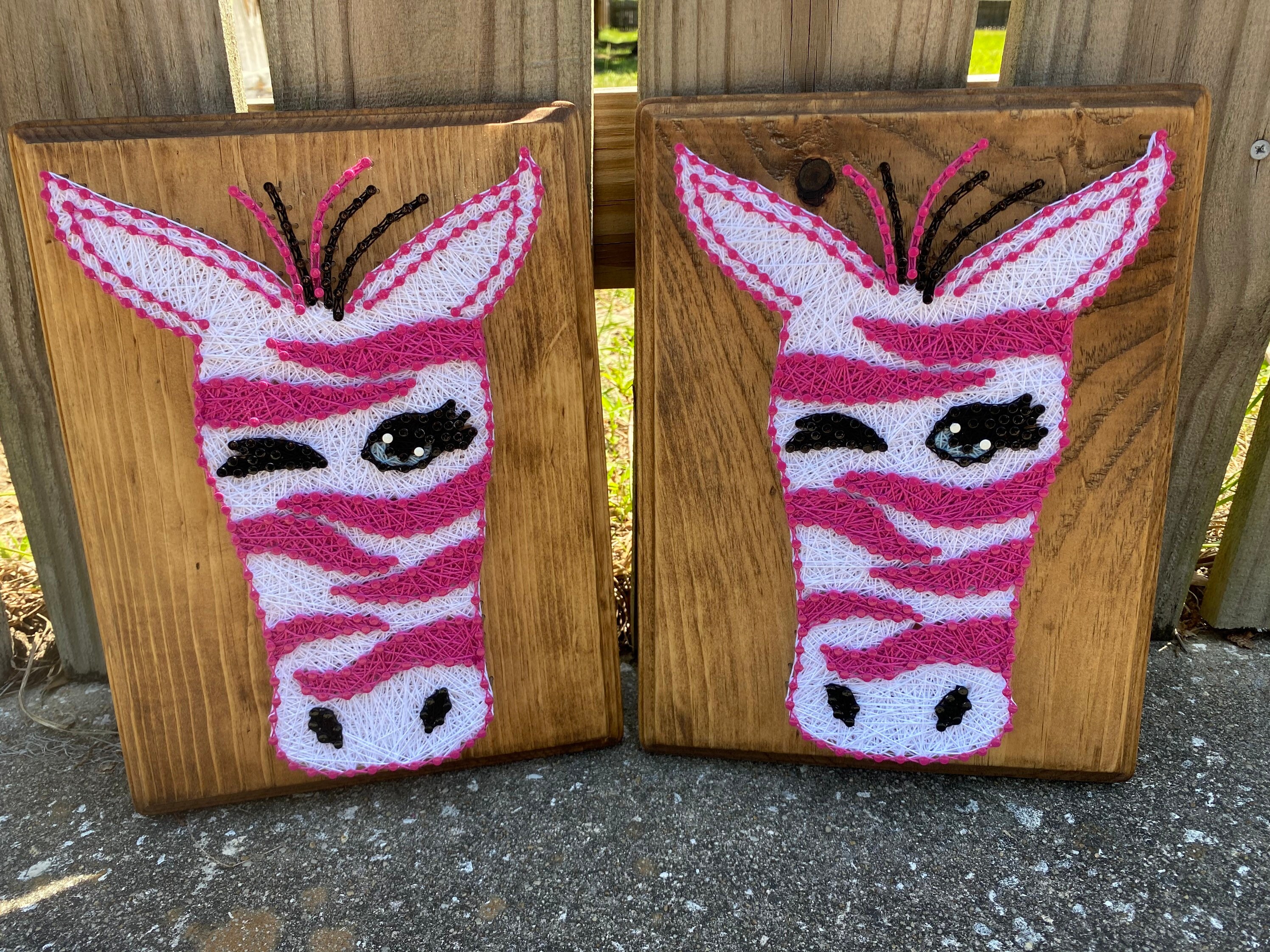 Rosé Zebra String Art - Etsy