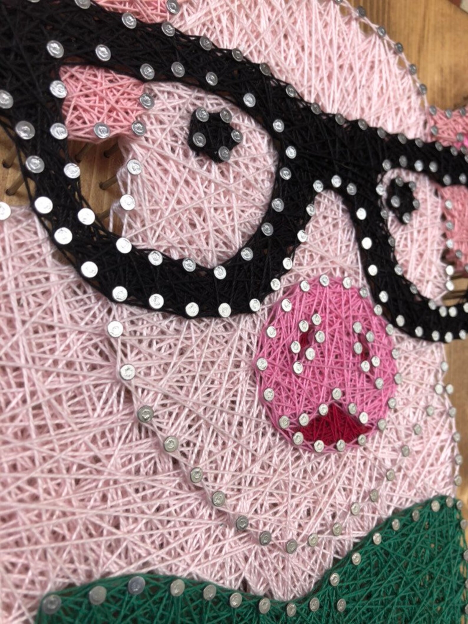 Pig With Bow Tie String Art - Etsy