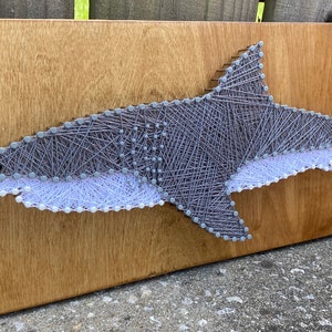White Shark String Art Wall Hanging Shark Decor Handmade - Etsy