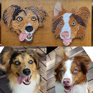 Custom Two-pet Portrait String Art Wall Decor - Etsy