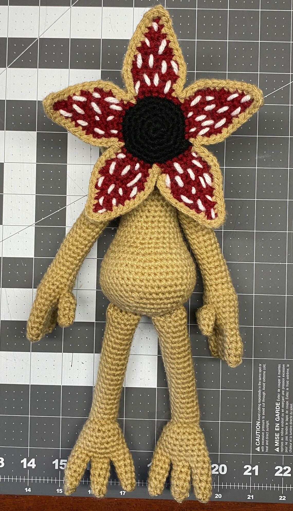 13.5 Inch Crocheted Demogorgon Amigurumi Doll Handmade - Etsy
