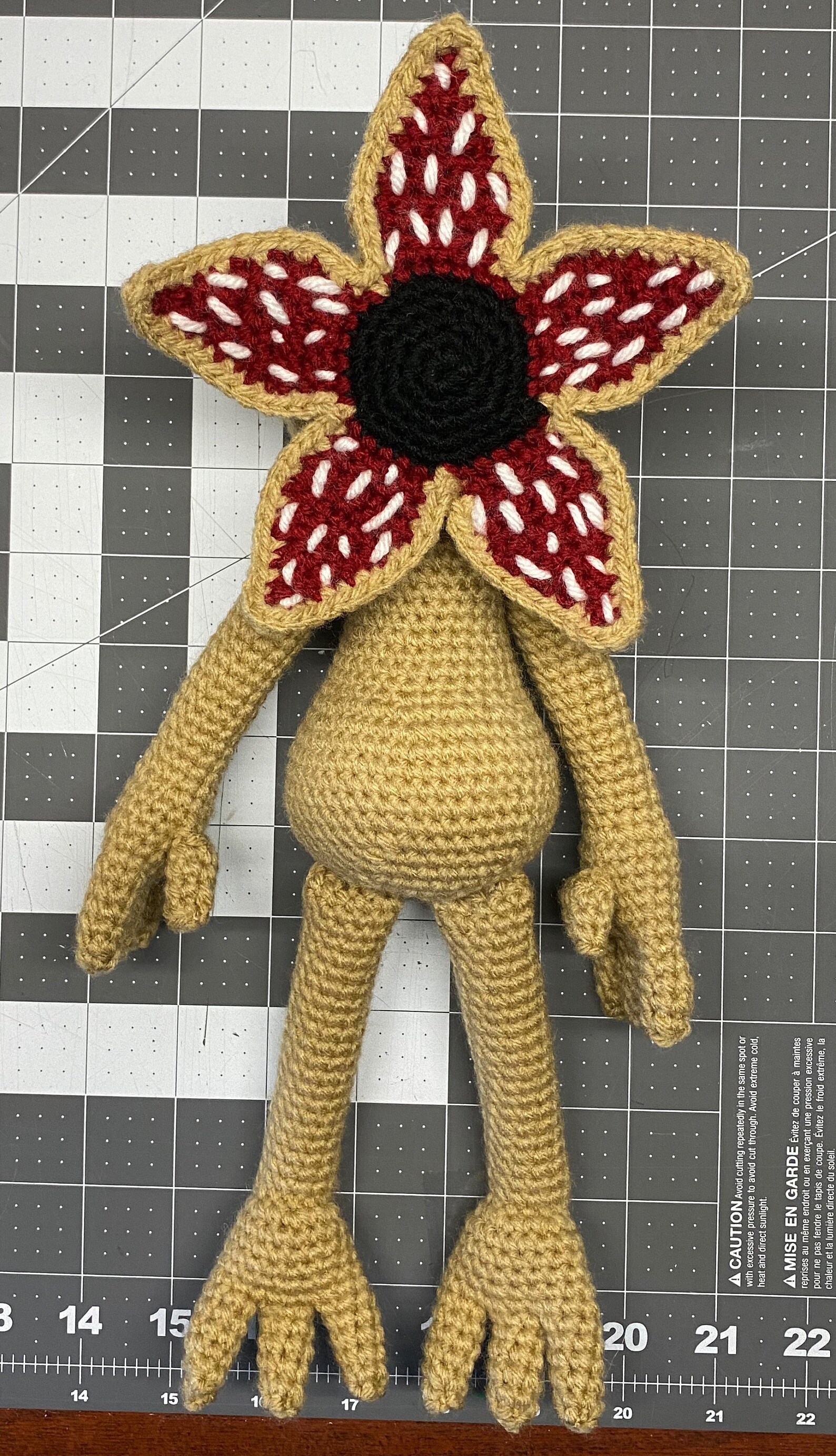 13.5 Inch Crocheted Demogorgon Amigurumi Doll Handmade - Etsy