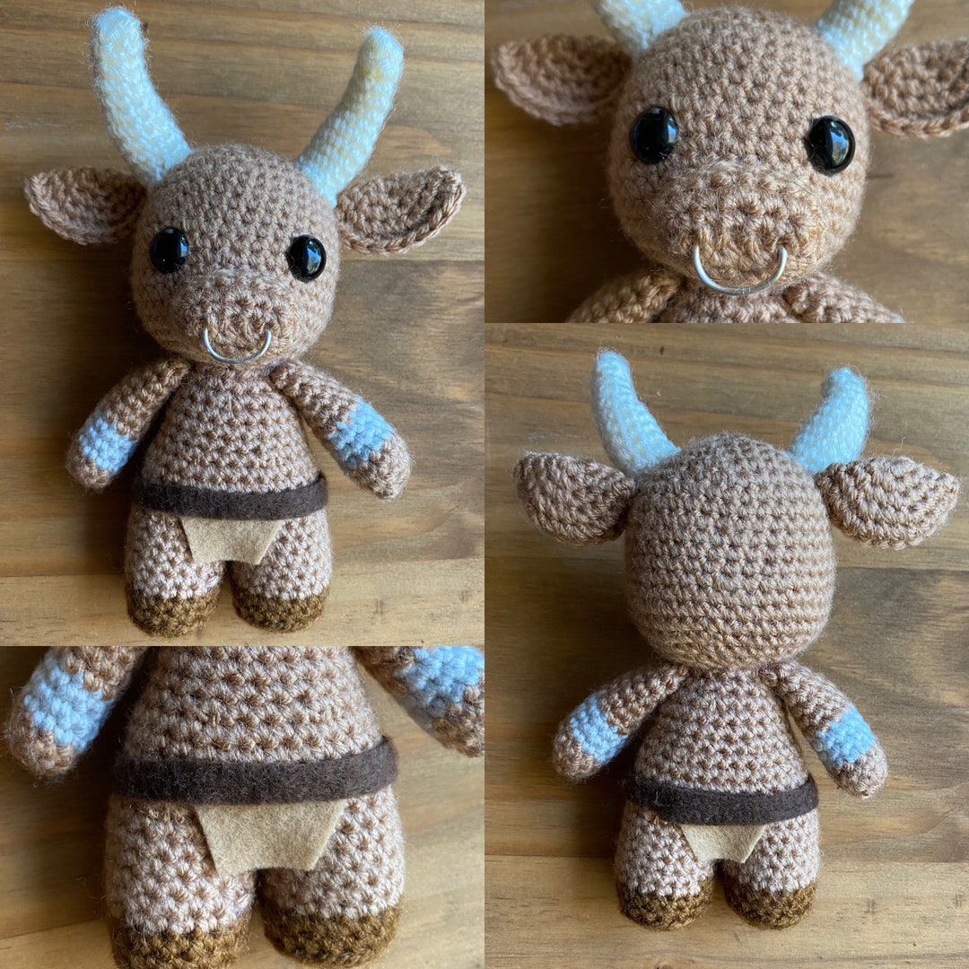 Crochet Minotaur Doll Handmade Amigurumi Stuffed Figure - Etsy