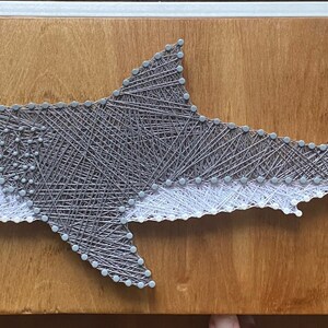 White Shark String Art Wall Hanging Shark Decor Handmade - Etsy