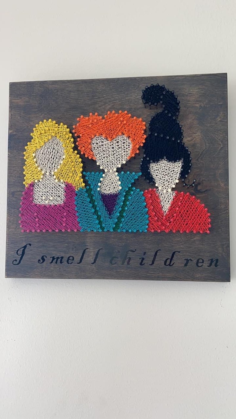 Three Witch Sisters String Art Halloween Decor - Etsy