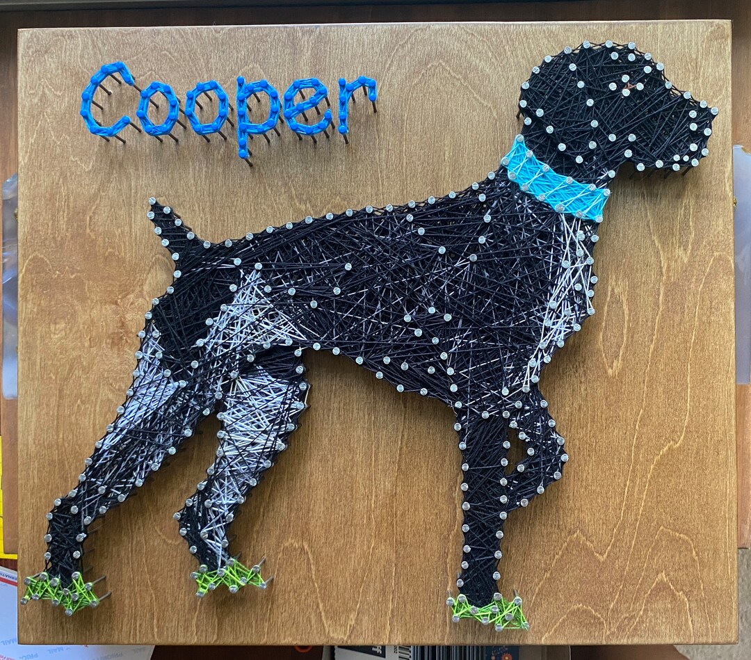 Custom Dog PROFILE String Art Wall Hanging Pet Memorial Home Decor - Etsy