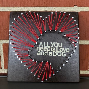 Love and a Dog String Art - Etsy