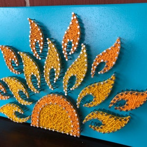 Artistic Sun String Art - Etsy