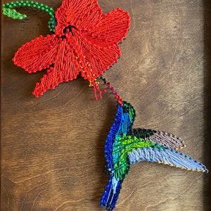 Realistic Hummingbird String Art - Etsy