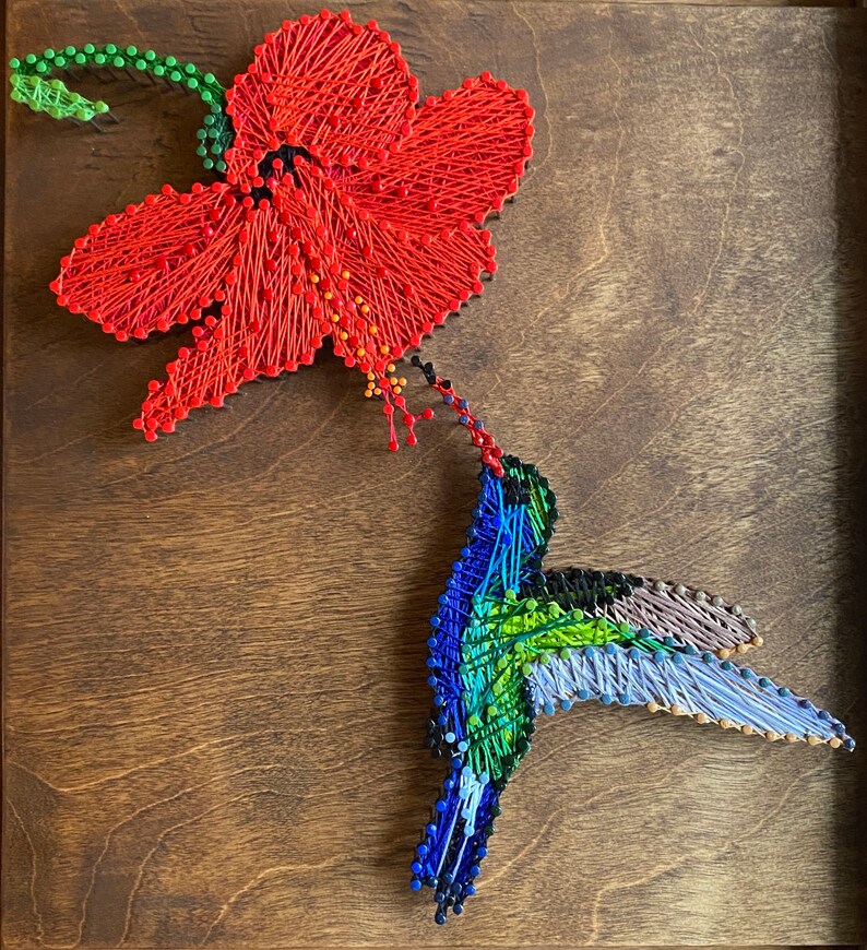 Realistic Hummingbird String Art | Etsy