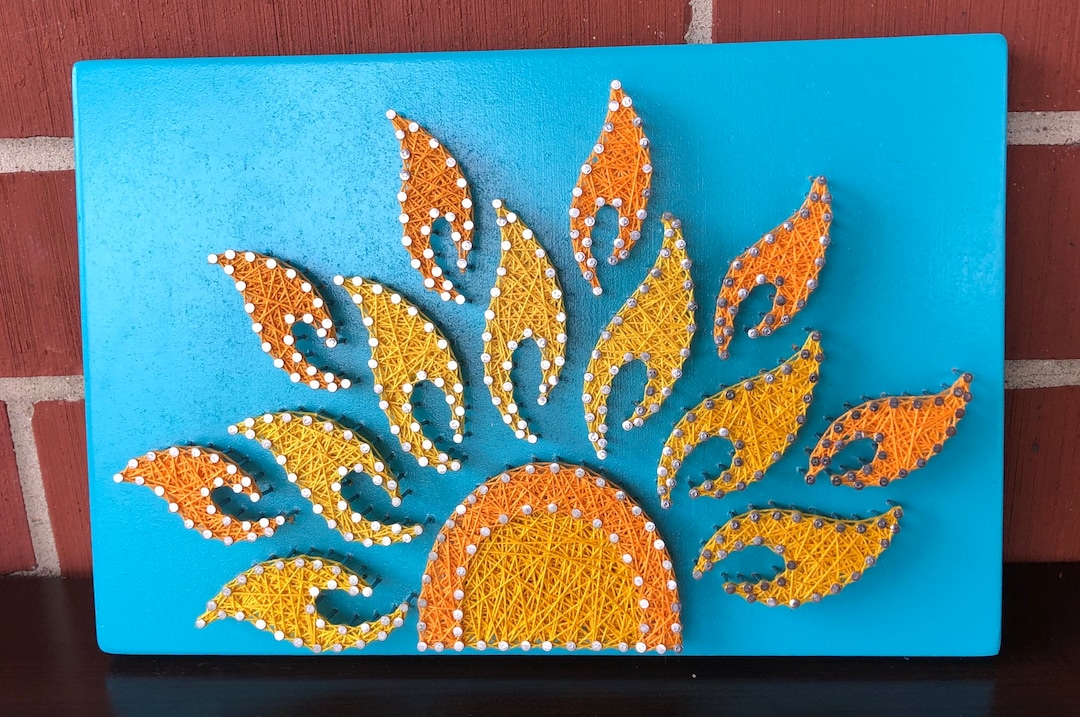 Artistic Sun String Art - Etsy