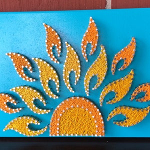 Artistic Sun String Art - Etsy