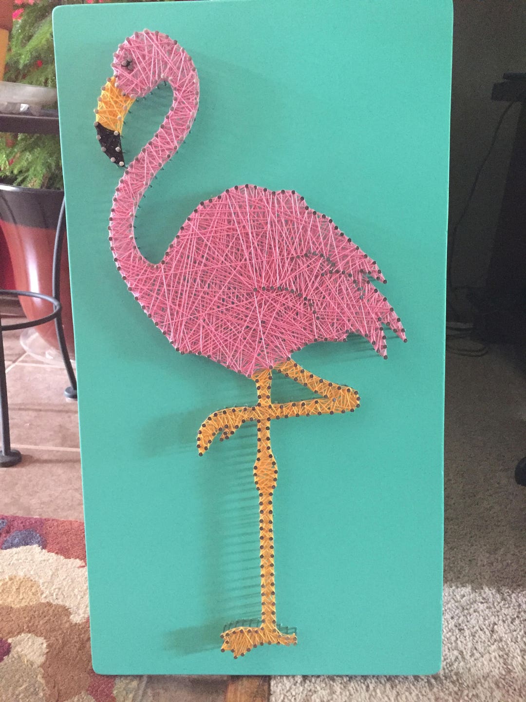 Flamingo String Art - Etsy