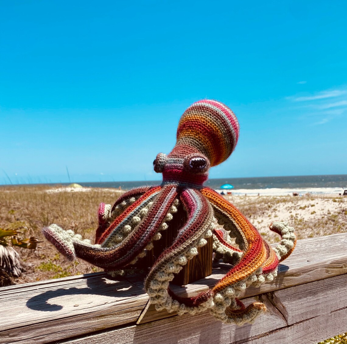 Multi Color Crochet Octopus With Tentacles Handmade Octopus - Etsy