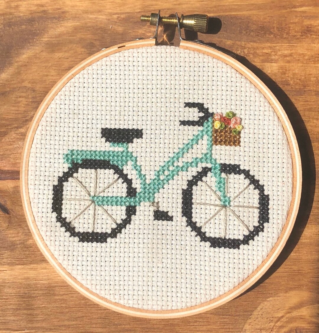 Bicycle Cross Stitch - Etsy