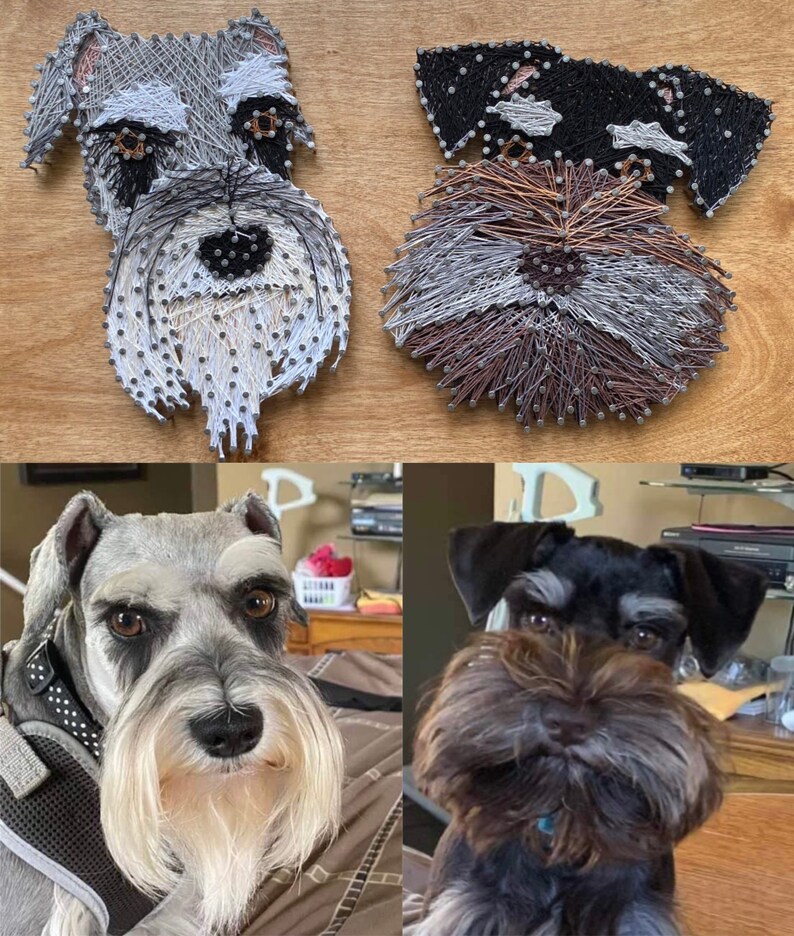 Custom Two-pet Portrait String Art Wall Decor - Etsy