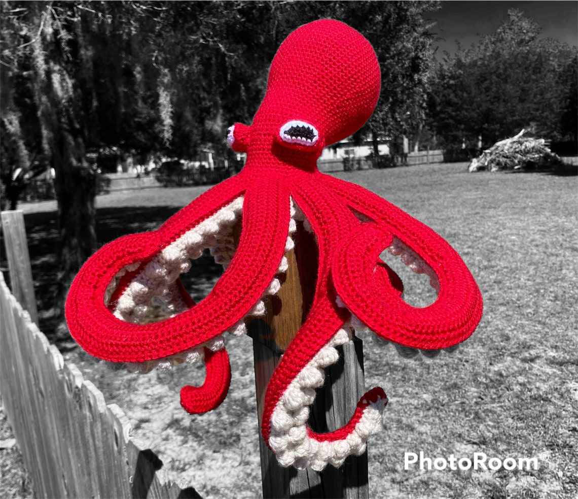Multi Color Crochet Octopus With Tentacles Handmade Octopus - Etsy