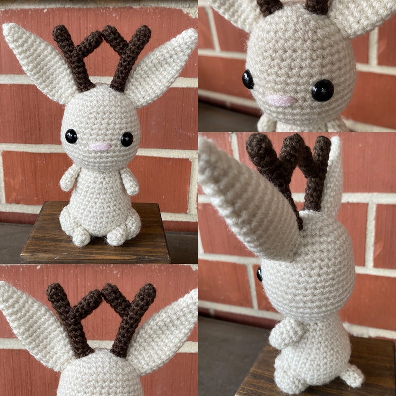Baby Jackalope Crochet Amigurumi Handmade Doll - Etsy