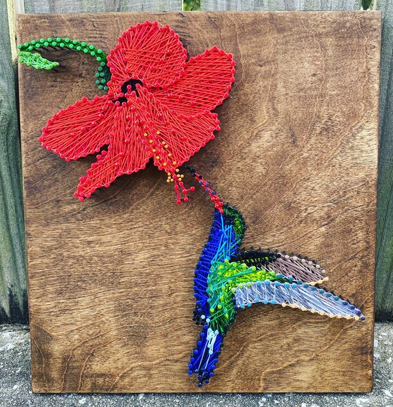 Realistic Hummingbird String Art | Etsy