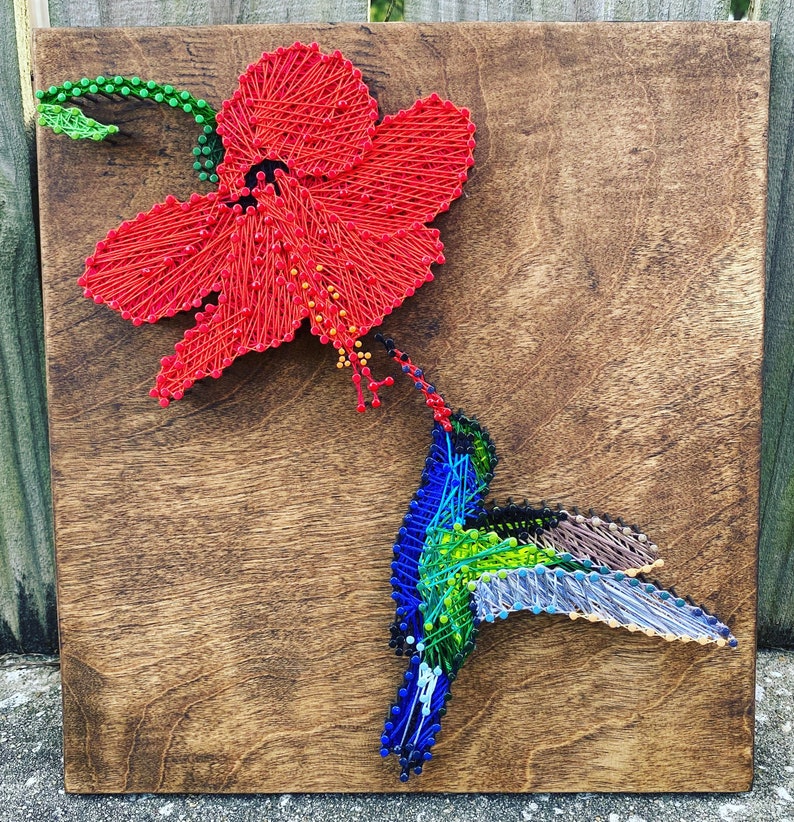 Realistic Hummingbird String Art - Etsy