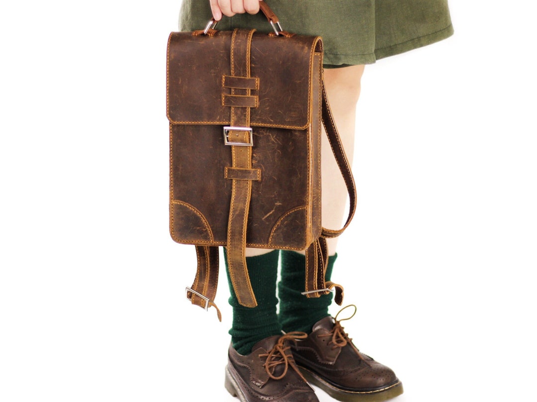 The Rustic Leather Backpack: a Handmade Backpack Designed With Vintage ...
