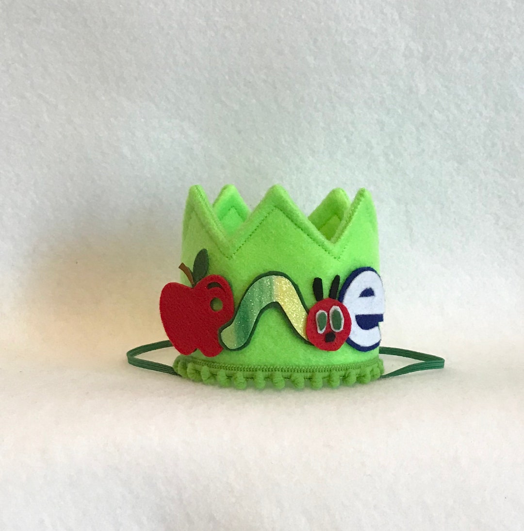 Apple Birthday Hat, Green Felt Birthday Hat, Boy First Birthday Hat ...