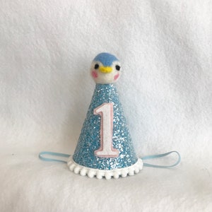 Woodland Themed Birthday Hat, Forest Animal Birthday Hat, Blue Bird ...