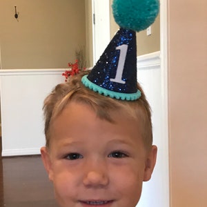 Under the Sea Birthday Hat, Ocean Theme Birthday Hat, Aqua Birthday Hat ...