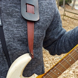 Cherry Blossoms Leather Guitar Strap. Handmade Instrument Strap in ...