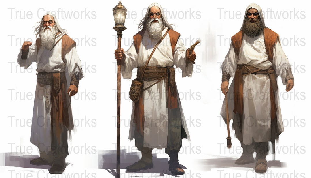 Priest Character Art Digital File, Printable Fantasy RPG Charcter Art ...