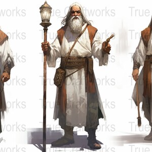 Priest Character Art Digital File, Printable Fantasy RPG Charcter Art ...