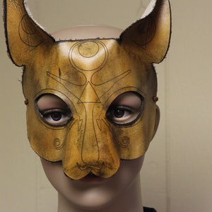 Leather Egyptian Lioness / Cat / Bastet / Bast Mask. Hand - Etsy