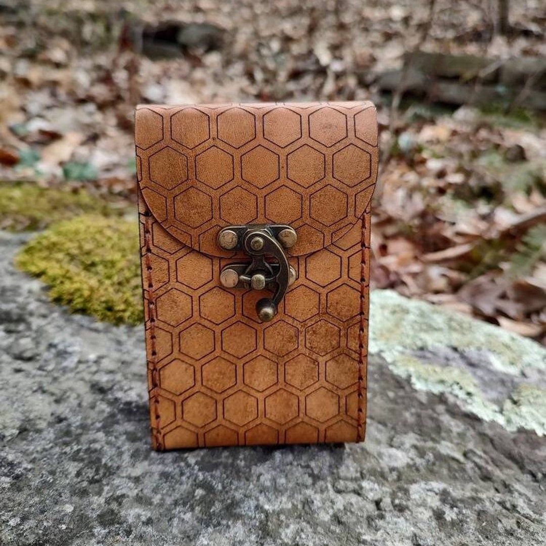 Honeycomb Premium Leather Tarot Card Case. Handmade Leather Tarot Deck ...