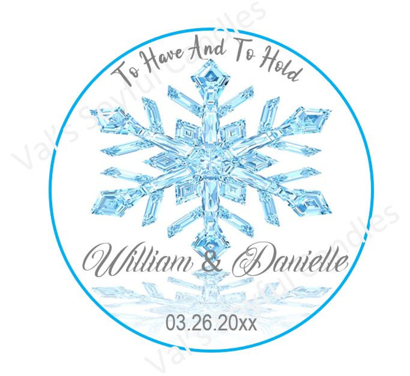 Snowflake Wedding Favor / Personalized Wedding Favor / Soy Candle Favor ...